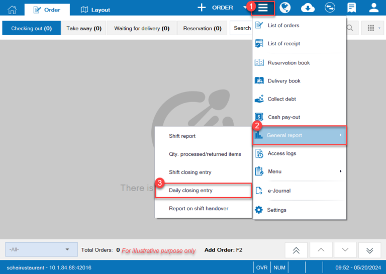 [Philippines] Daily closing entry (Z-Reading Report) – MISA CUKCUK